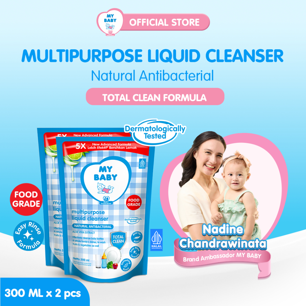 Jual MY BABY Multipurpose Liquid Cleanser Refill [300 mL / 2 pcs] | Shopee Indonesia