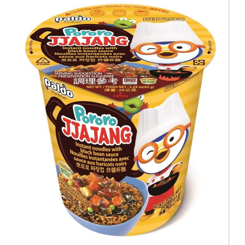 Jual Paldo Pororo Jjajang Instant Noodles With Black Bean Sauce Mie ...