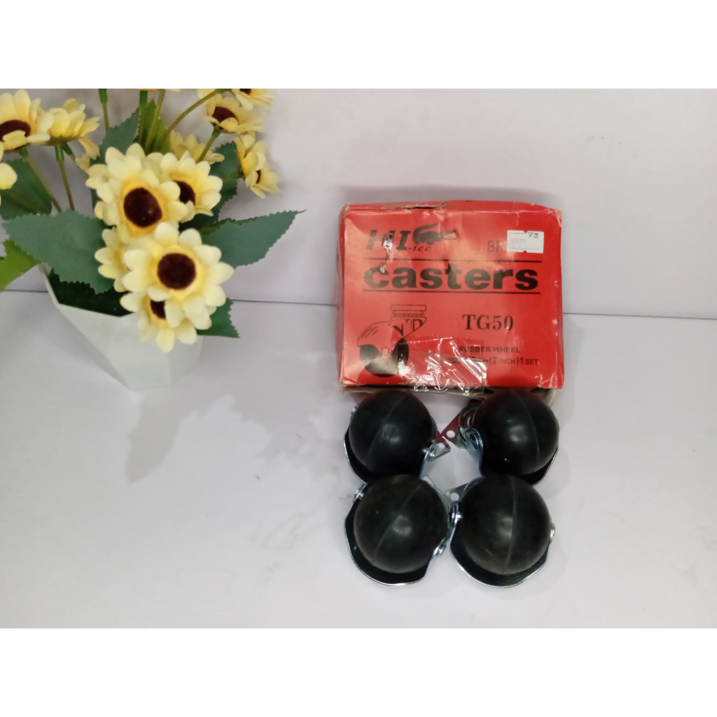 Jual HI-TEC Rubber Wheel / Roda Caster / Roda Hidup Hi-Tech Size 50mm ...