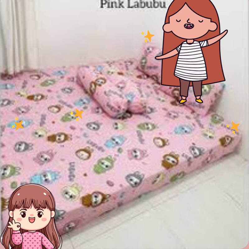 Jual Seprei Labubu Sprei Labubu Sprei Labubu 180x200 | Shopee Indonesia