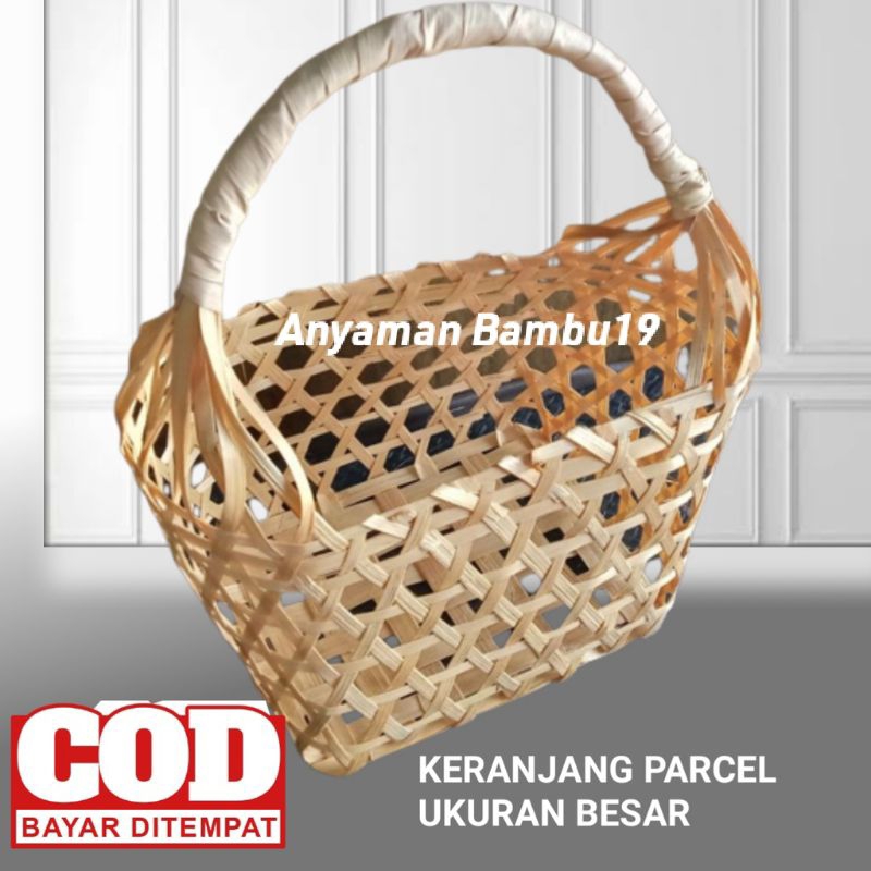 Jual Keranjang Parcel Buah Tas Keranjang Anyaman Bambu Buat Parcel Buah Souvenir Hampers ...