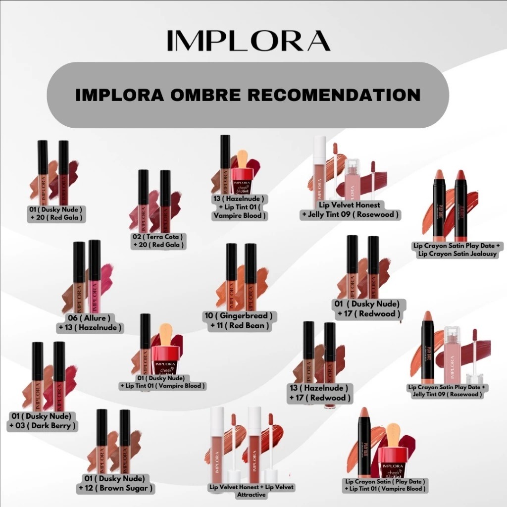 Jual Paket Ombre Implora Urban Cream Matte | Shopee Indonesia