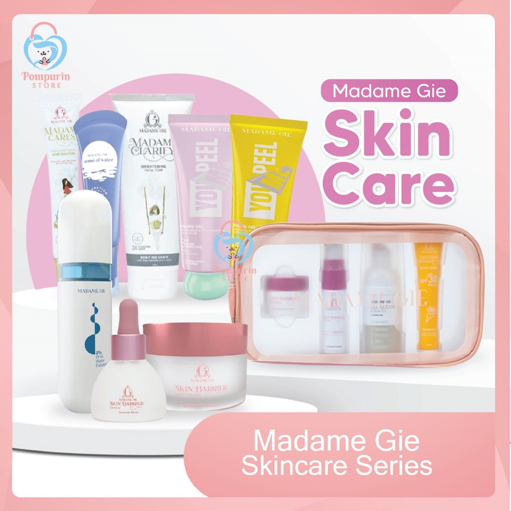 Jual MADAME GIE Skin Care Clarify / Travel Kit + Pouch Sense Of Water Face Cream 30ml ...