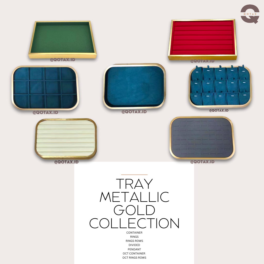 Jual Nampan Mewah / Tray Display Mewah Metallic Gold / Display ...