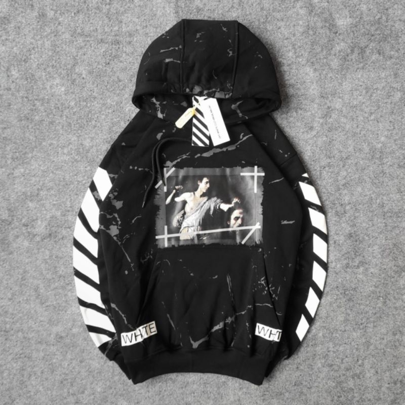 Jual JAKET OFF WHITE MARBLE HITAM | Shopee Indonesia