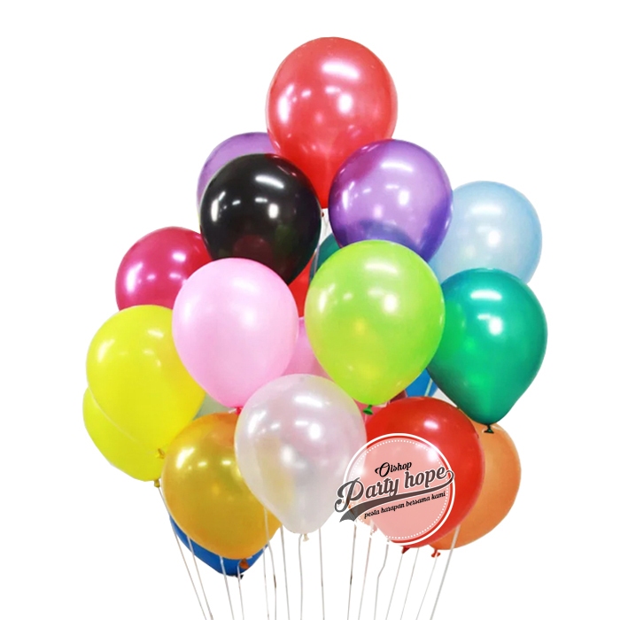 Jual Balon Latex Metalik 1 PACK ISI 50 Pcs 12 inch / Balon Per Pack ...
