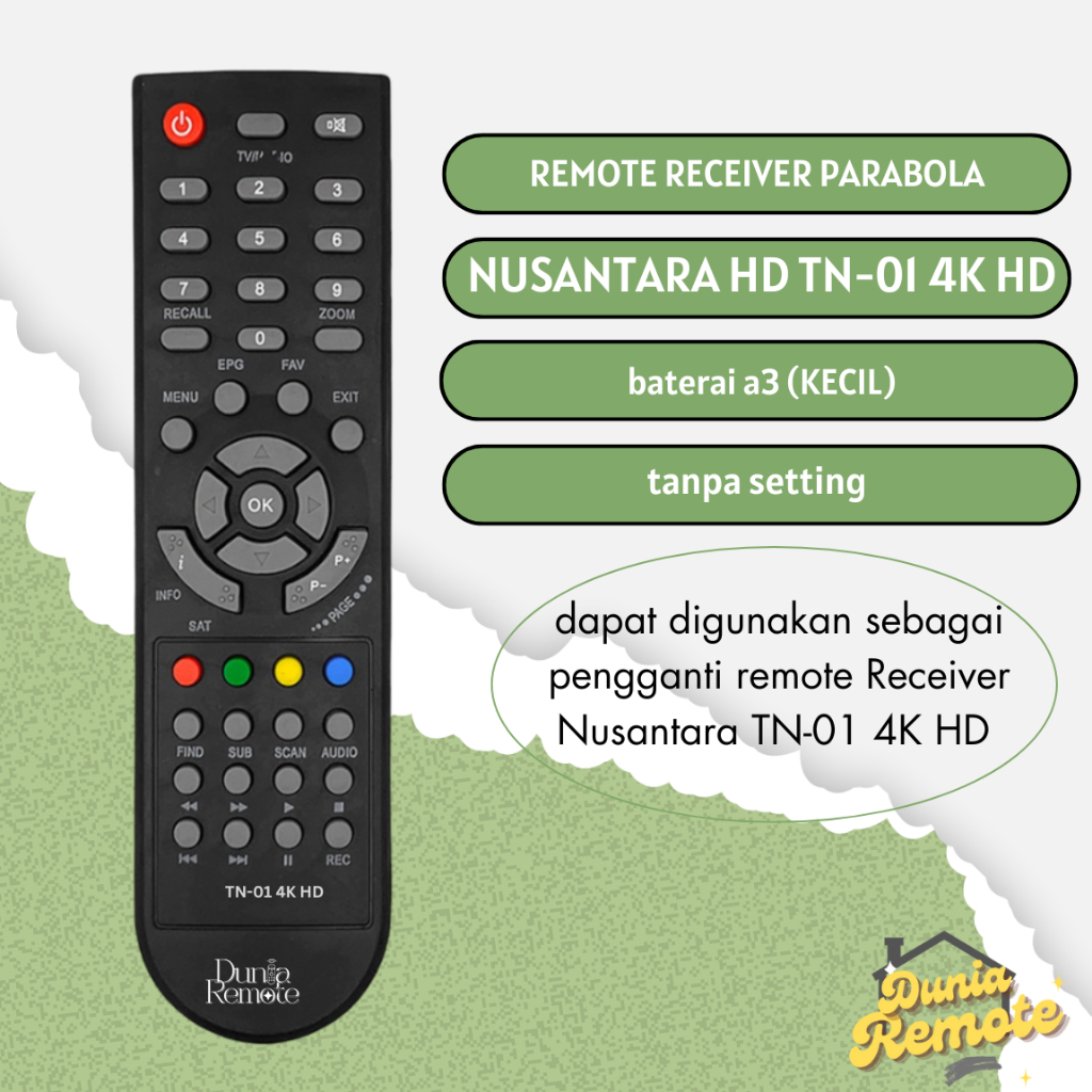 Jual Remot Remote SET TOP BOX DVB T2 TANAKA Nusantara HD | Shopee Indonesia