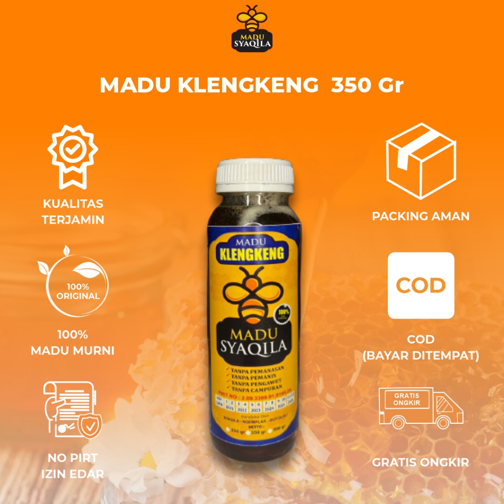 Jual Madu Syaqila |Madu Klengkeng Jaminan Asli 350gr| Madu Murni |Raw Honey | Madu Mentah ...