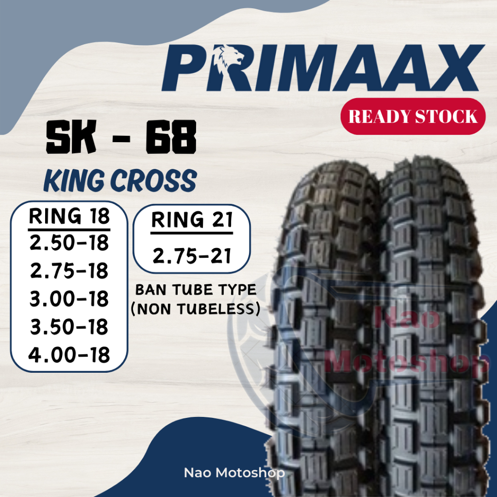 Jual Ban Primaax SK-68 King Cross Ring 18 Tube Type (Non Tubeless ...