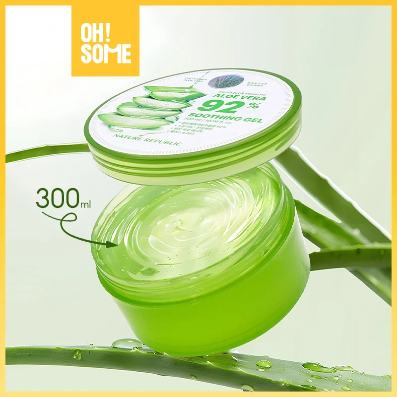 Jual OHSOME - NATURE REPUBLIC Aloe Vera 92% Soothing Gel - 300ml ...