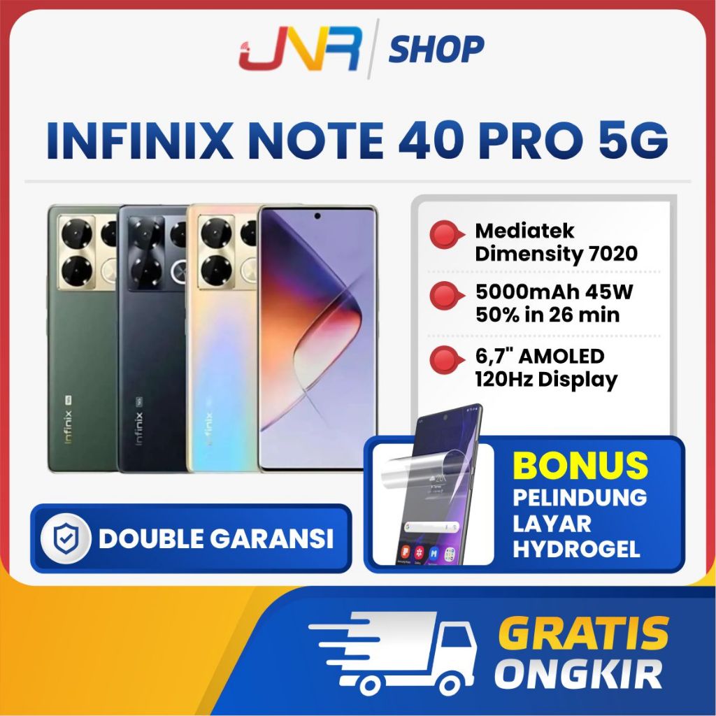 Jual Infinix Note 40 Pro 5G 8+256GB [+8GB Extended RAM] Garansi Resmi | Shopee Indonesia