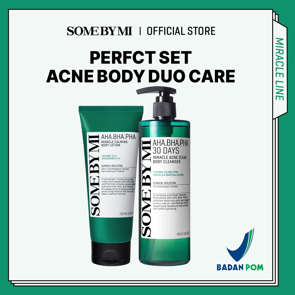Jual SOME BY MI Miracle body cleanser+body lotion 2 step set / Acne ...