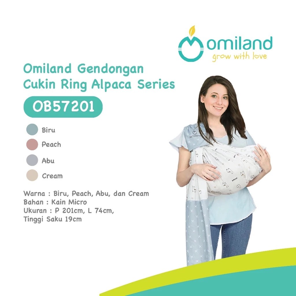 Jual Omiland Gendongan Cukin Ring Bayi Alpaca Series - OB57201 OB57202 OB57203 OB57204 | Shopee ...