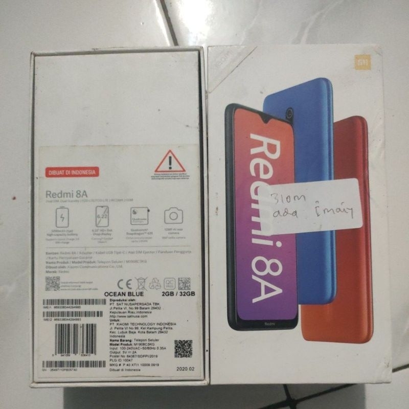 Jual DUS BOOK KARDUS BOX KARTON XIAOMI REDMI 8A ORIGINAL COPOTAN ...