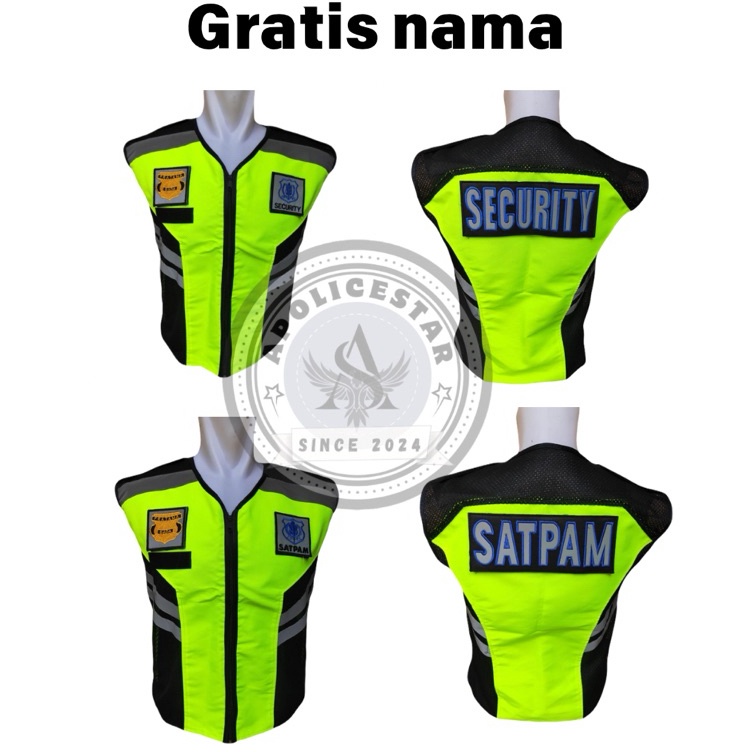 Jual KODE P48Y rompi security satpam terbaru gratis papan nama bahan ...