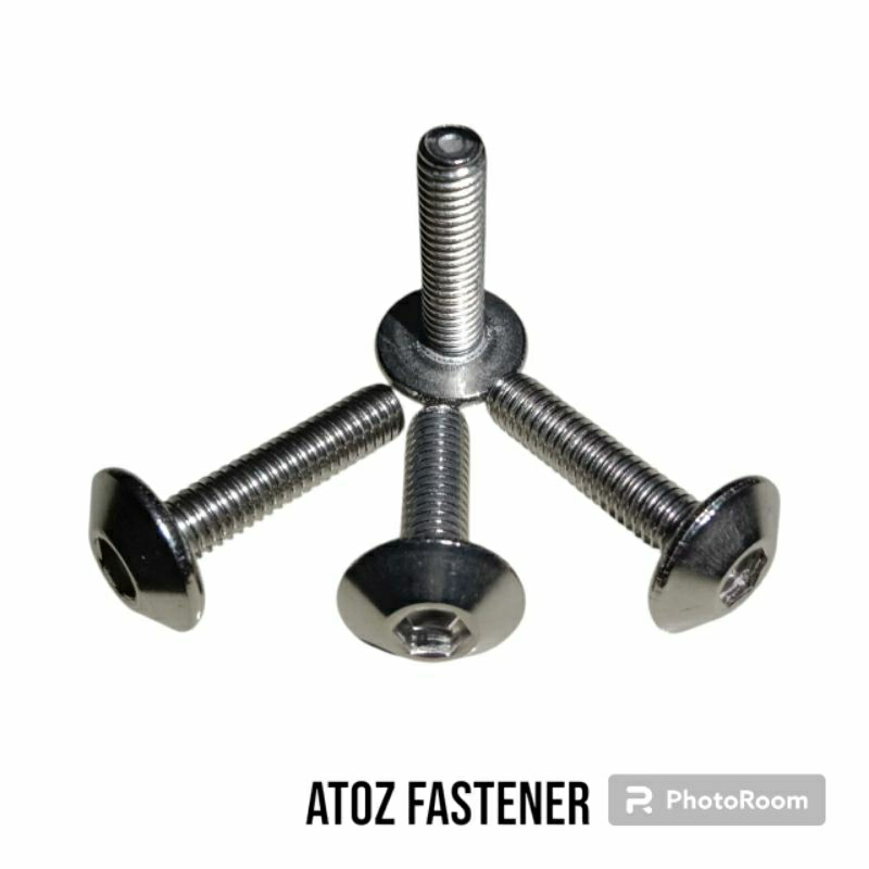 Jual Baut L UMBRELLA HEAD / BAUT DIAMOND M5 X 12 Stainless Steel 304 A2-70. Drat 8 / Kunci L4 ...