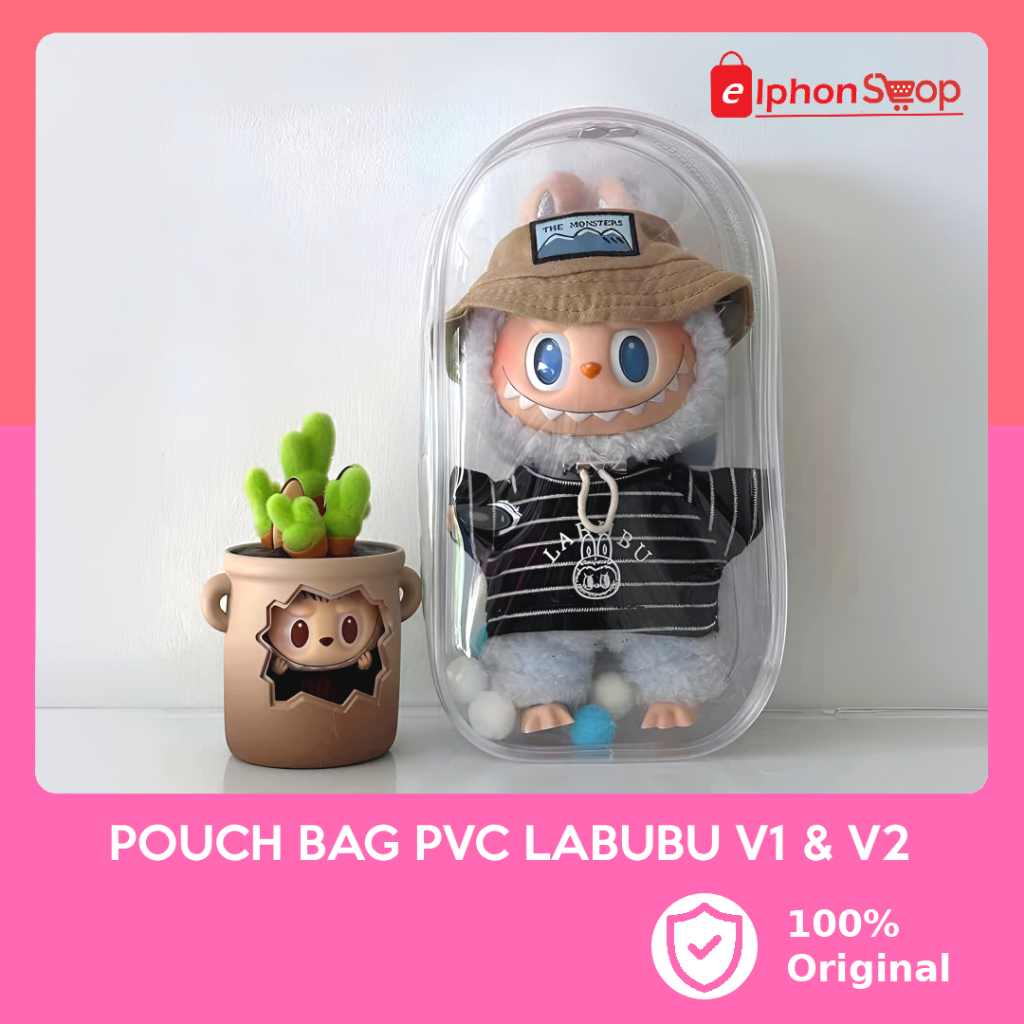 Jual POUCH LABUBU PVC The Monster Existing Macaron Popmart Boneka Case ...