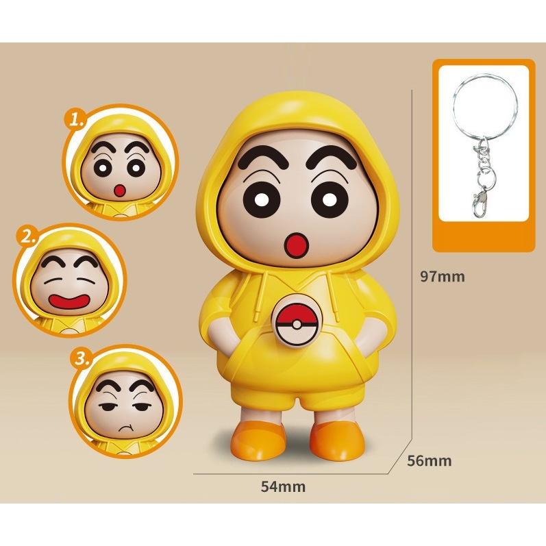 Jual Mainan Anak Face Changing Crayon Shinchan , Kuromi, Labubu ...