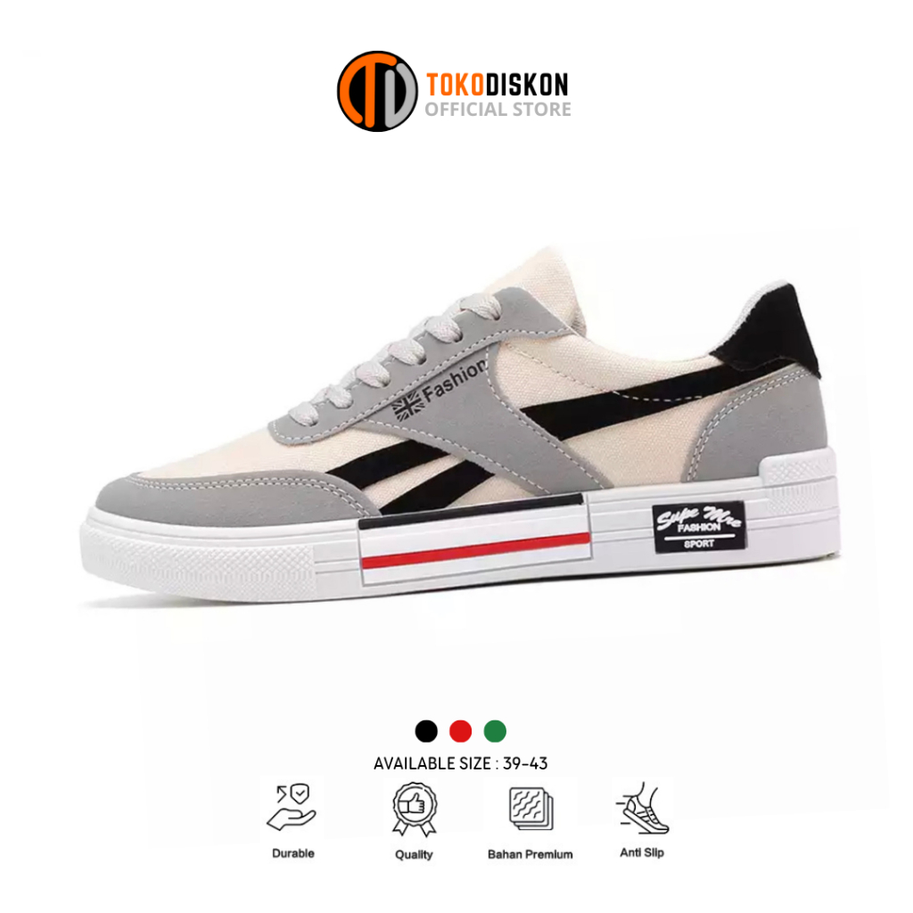 Jual 𝗧𝗢𝗞𝗢𝗗𝗜𝗦𝗞𝗢𝗡 Sepatu Sneakers sepatu kets Pria Remaja Shoes Simple ...