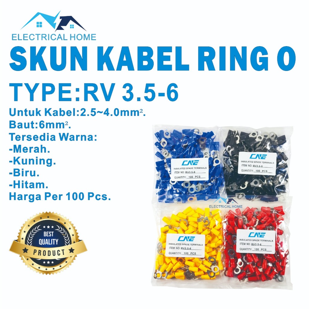 Jual SKUN KABEL RING O WARNA RV3.5-6 | Shopee Indonesia