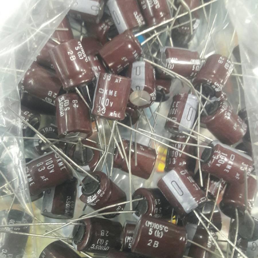 Jual elko 33uf 100v 33 100 Elco Capacitor Elko Kapasitor Polar | Shopee Indonesia