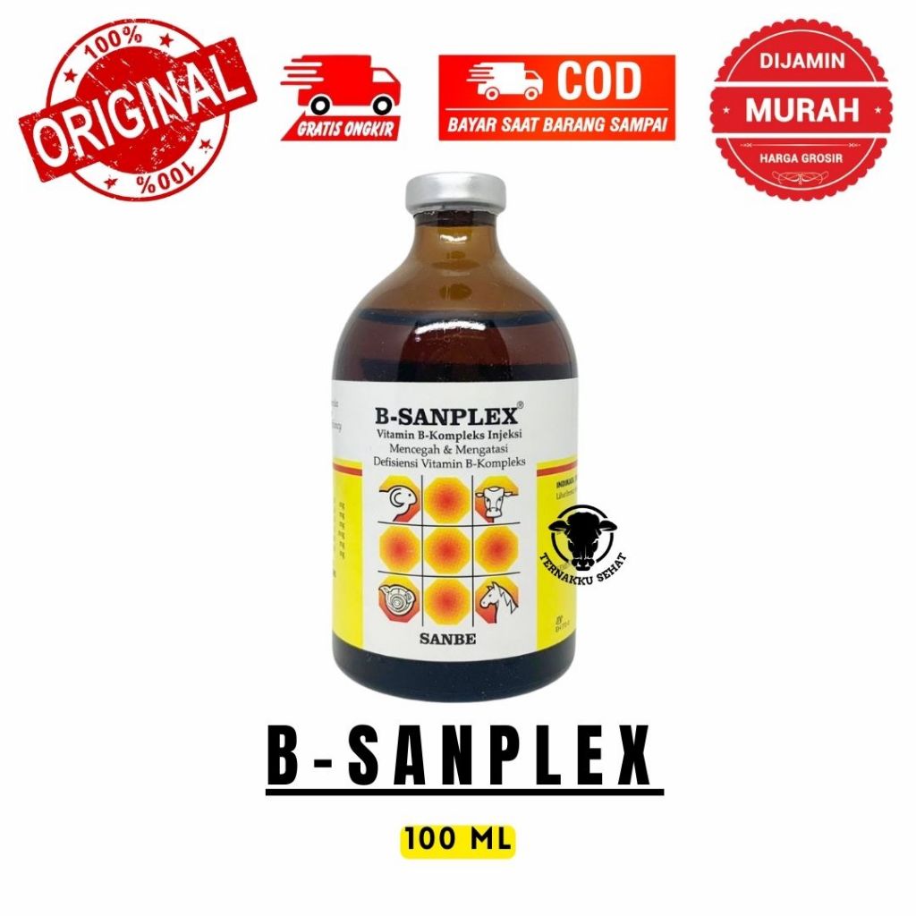 Jual B Sanplex 100 ml Vitamin B komplek Hewan SANBE | Shopee Indonesia