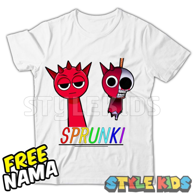 Jual BISA COD FREE NAMA Kaos Anak Logo Sprunki Incredibox Baju Anak ...