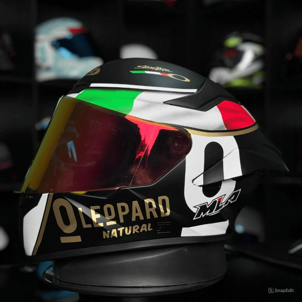 Jual Helm Full Face MLA TTC Motif Leopard Black Dof Paket Ganteng Visor ...