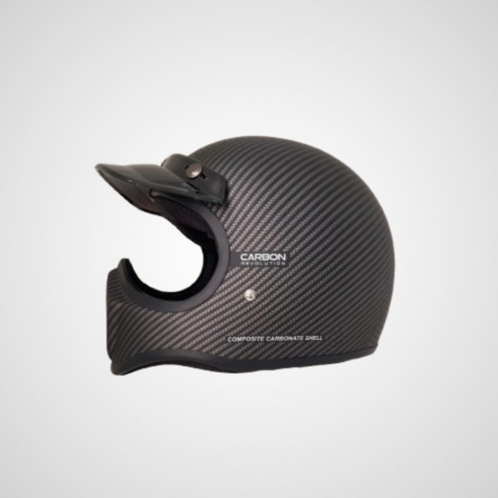 Jual HELM FULL FACE JS CAKIL CARBON DOFF ORIGINAL SNI / HELM CAKIL ...