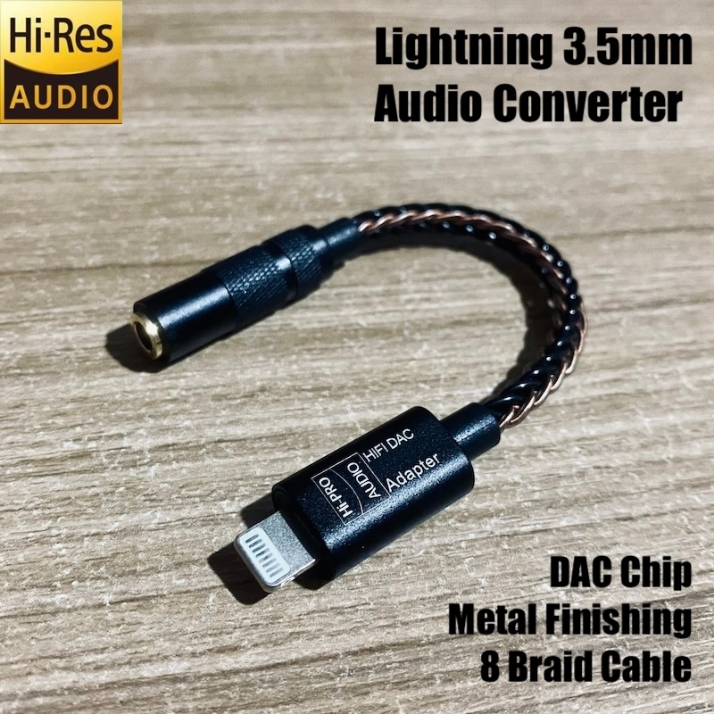 Jual Custom Converter Lightning to 3.5mm Jack Audio Dac Adapter for ...