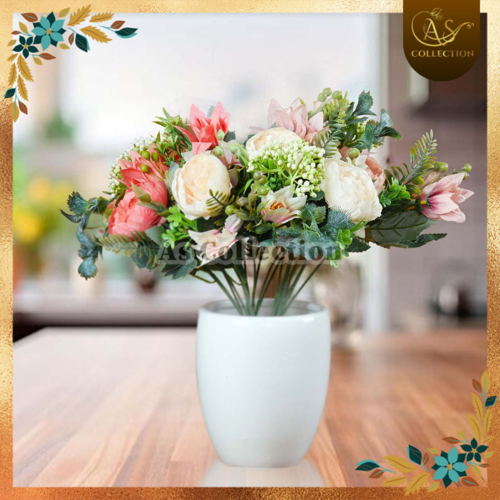 Jual BUNGA PEONY COOL / MAWAR ARTIFICIAL CABANG 7 / BUNGA MAWAR HIAS ...