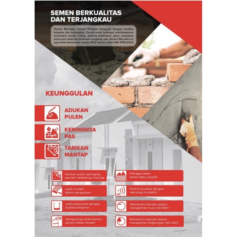Jual SEMEN MERDEKA / SEMEN PCC 40KG (10 SAK) | Shopee Indonesia