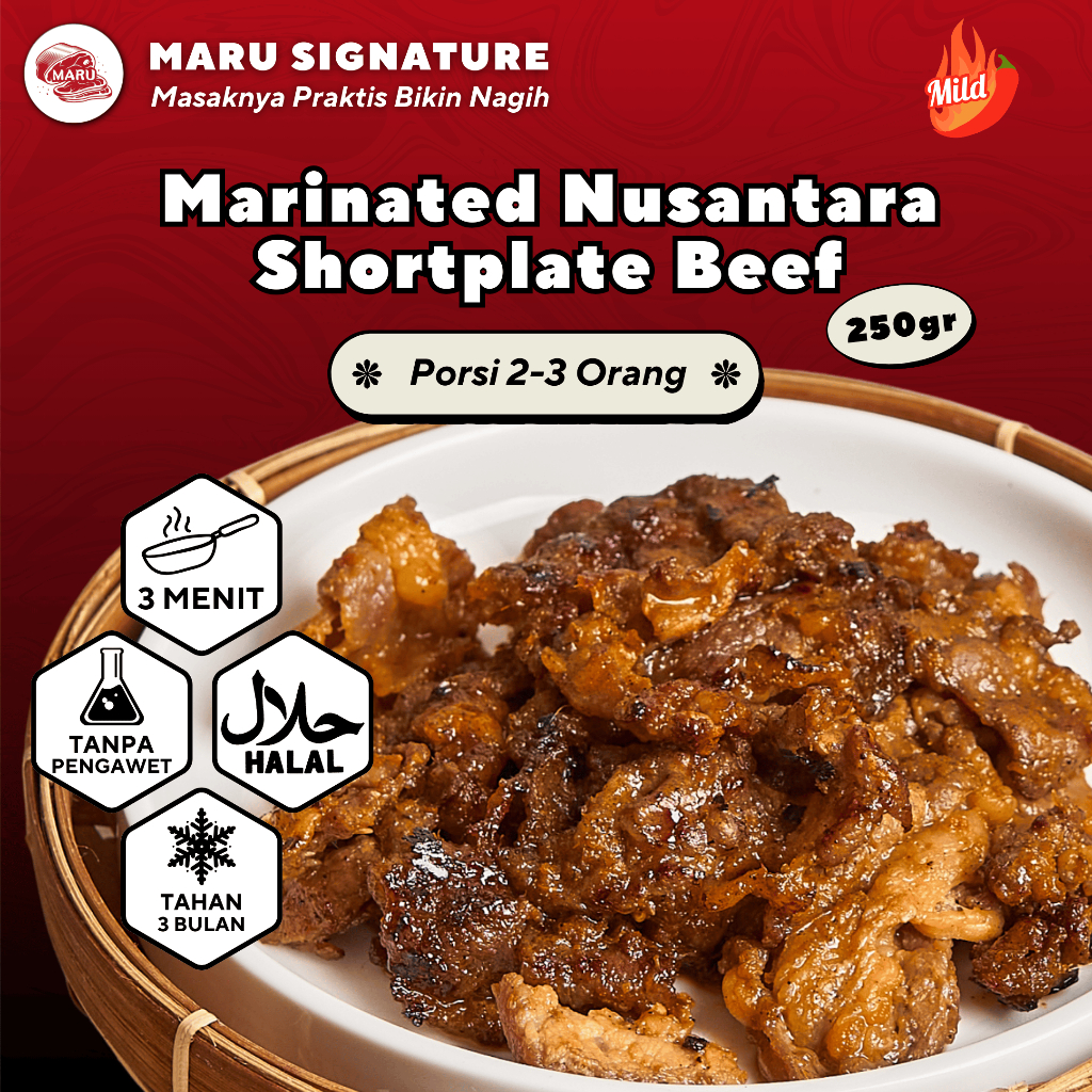Jual MARU SIGNATURE Daging Sapi Shortplate Slice Marinasi Bumbu ...