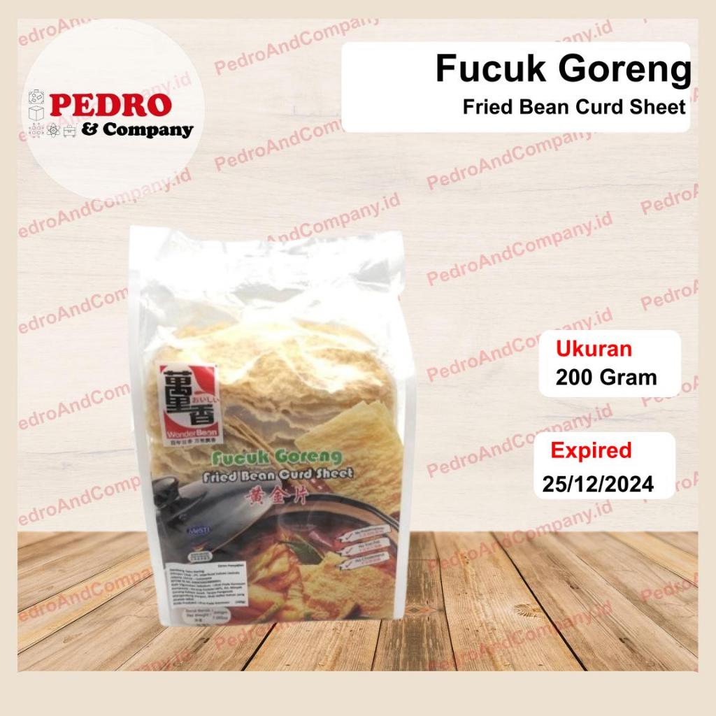 Jual WonderBean Fucuk Goreng Fried Bean Curd Sheet 200 gram tahu lembar ...