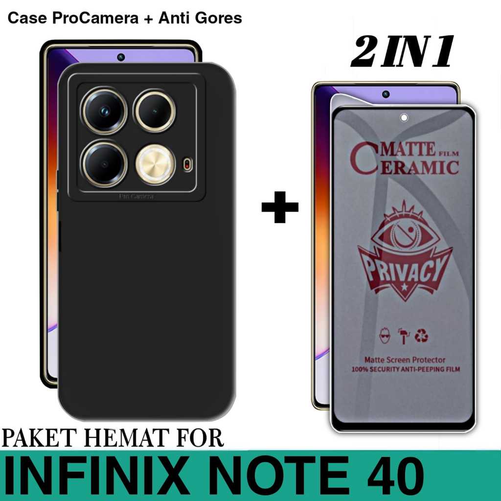 Jual Promo Case INFINIX NOTE 40 Free Ceramic Anti Spy Premium Casing ...