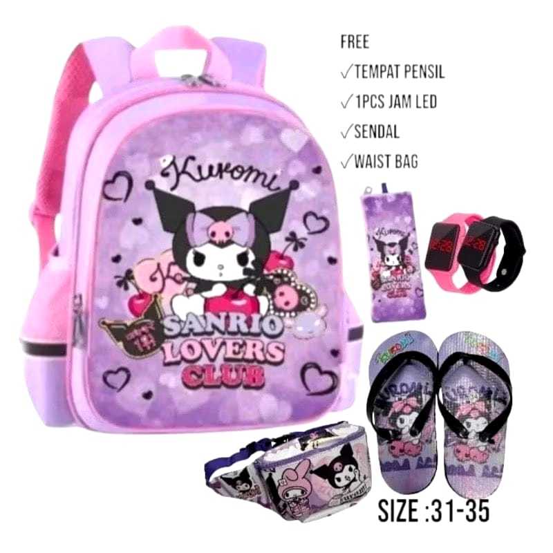 Jual TAS RANSEL ANAK TK SD KUROMI BANYAK BONUS TERBARU VIRAL LABUBU MURAH BEST SELLER | Shopee ...