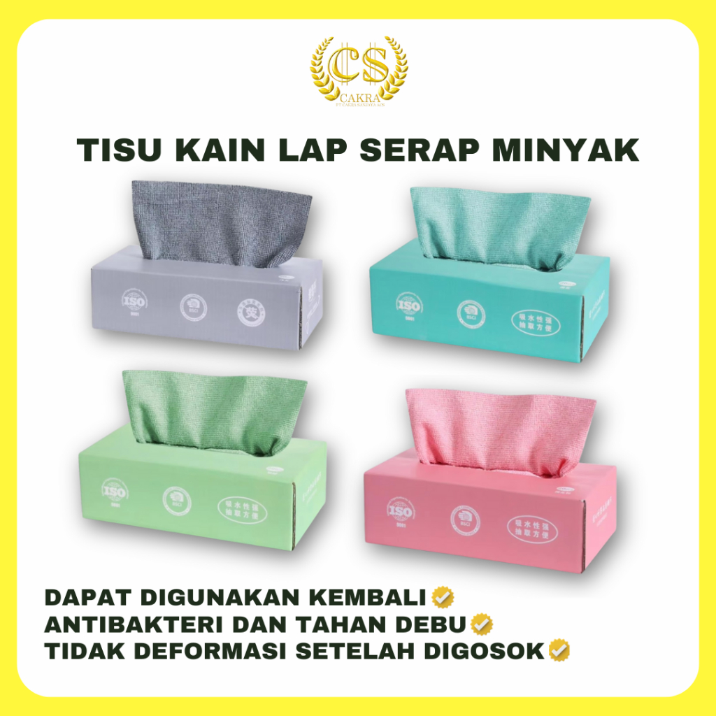 Jual CS Tisu Kain Lap Serap Minyak Isi 20Lembar Pembersih Alat Dapur ...