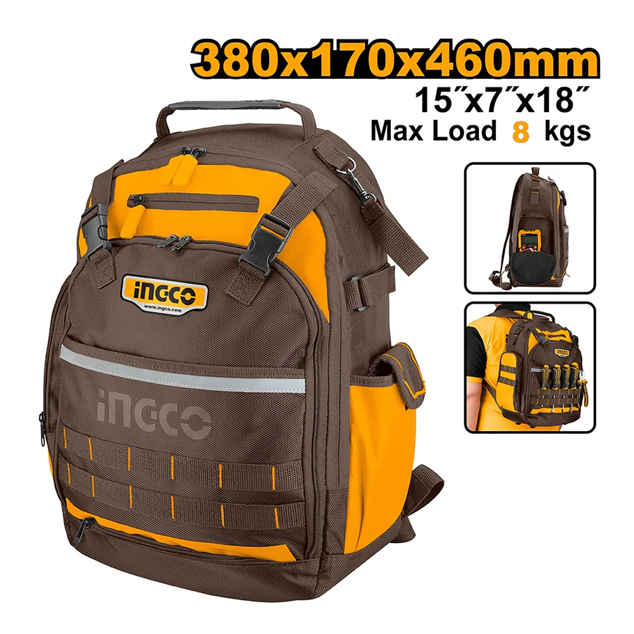 Jual TOOLBAG TOOL BAG TAS RANSEL BACKPACK PERKAKAS TUKANG 8KG INGCO ...