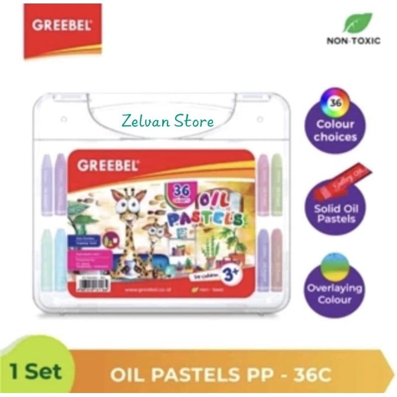 Jual Oil Pastel / Crayon GREBEEL isi 36 warna | Shopee Indonesia