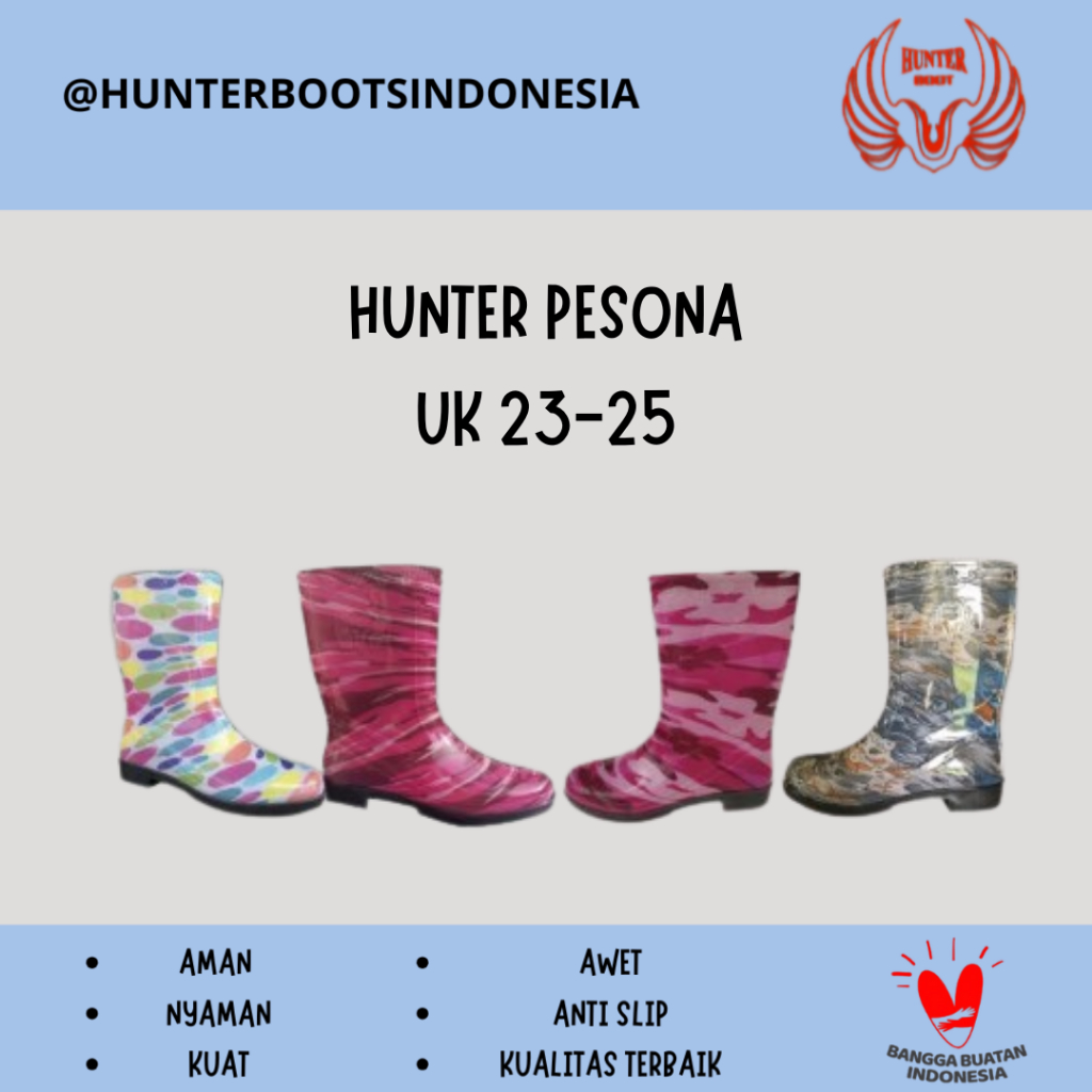 Jual SEPATU BOOTS HUNTER PESONA 1-4 (23-25) | Shopee Indonesia