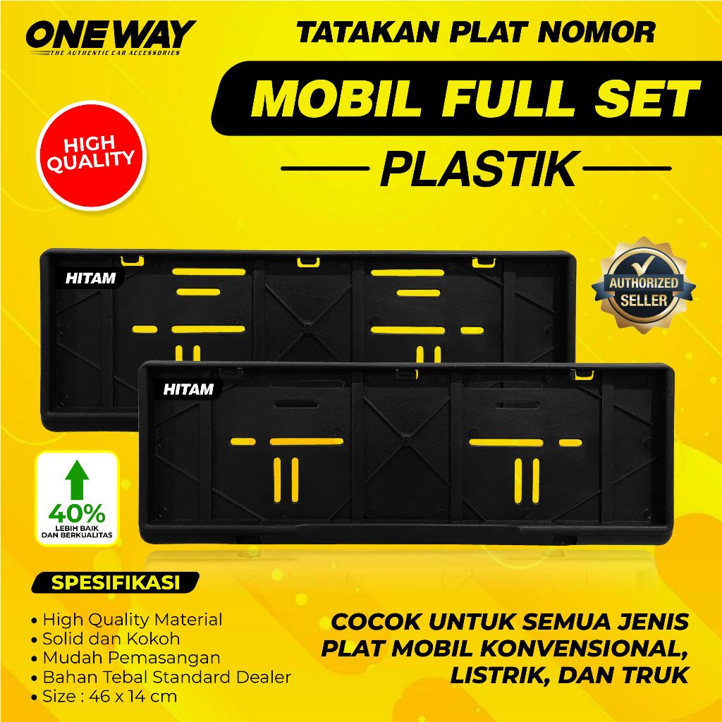 Jual OneWay Frame Plat Nomor / Tempat Dudukan Plat No Mobil / Cover ...