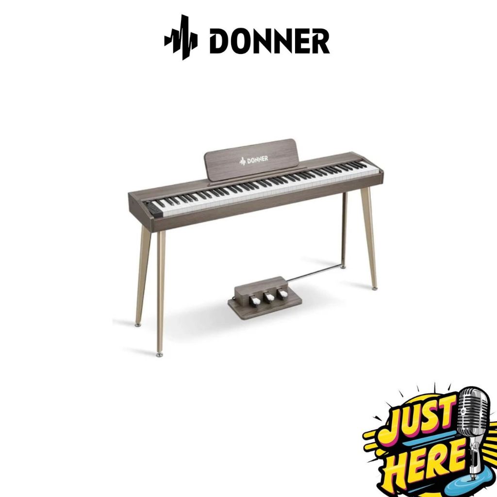 Jual Digital Piano Donner DDP-60 Classic Gray Wood Grain, Semi Weighted ...