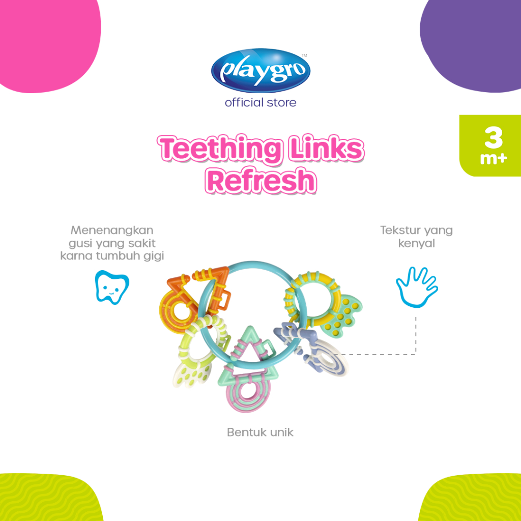 Jual Playgro Teething Links New - Mainan Gigit Anak Bayi | Shopee Indonesia
