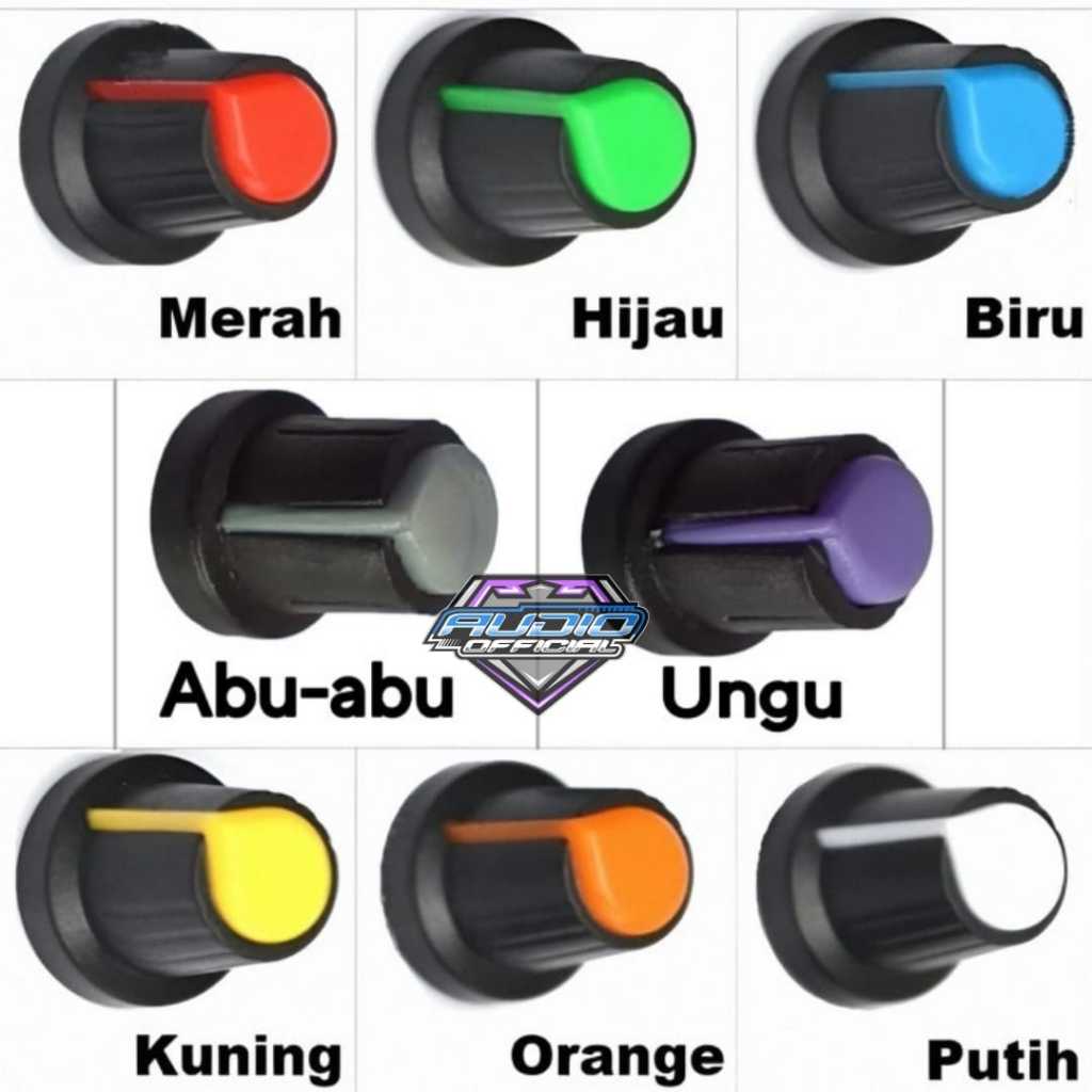 Jual Knop Tutup Potensio 8 Warna / Kenop Potensiometer Mixer Kualitas Bagus | Shopee Indonesia