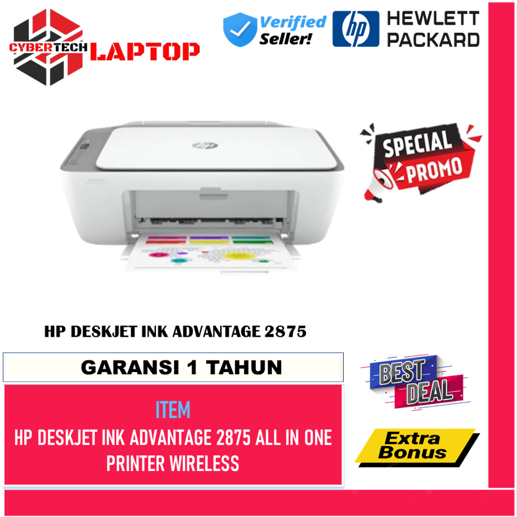 Jual PRINTER HP DESKJET INK ADVANTAGE 2875 ALL IN ONE PRINTER WIRELESS - GARANSI 1 TAHUN ...