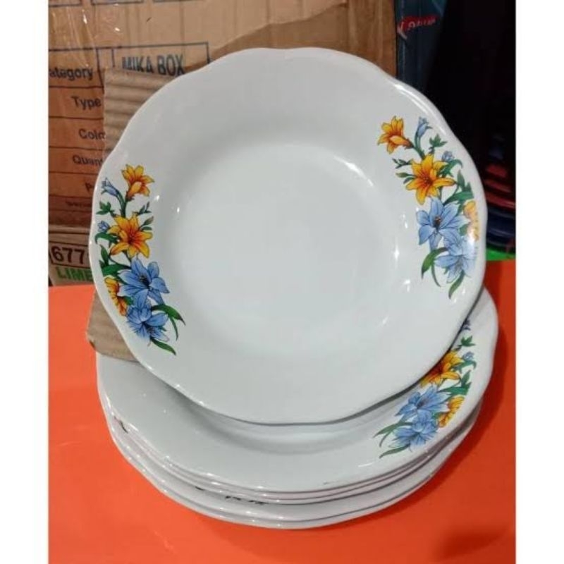Jual 1 Set Isi 6 Pcs Piring luki/Piring Keramik/Piring Makan/Piring ...
