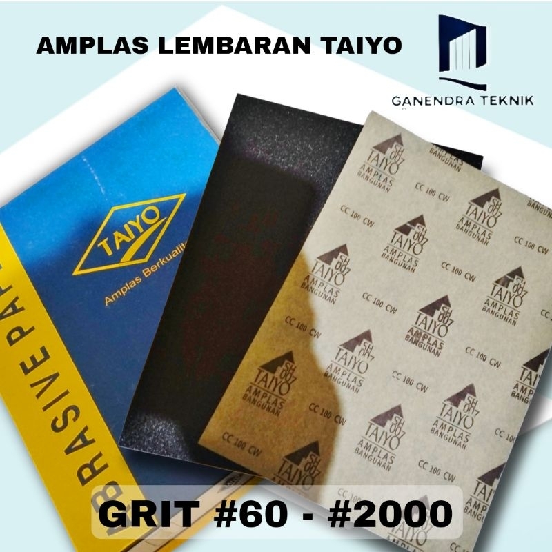 Jual Amplas Lembaran Grit 80 100 120 150 240 400 800 1000 1500 2000 ...