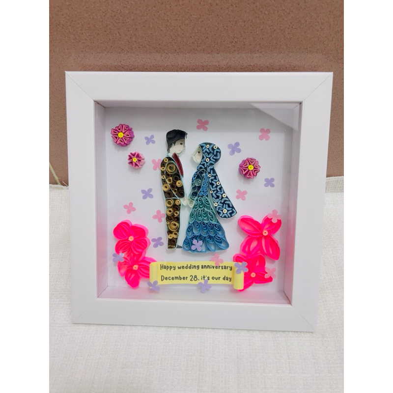 Jual kado pernikahan custom / paper quilling custom / quilling art ...