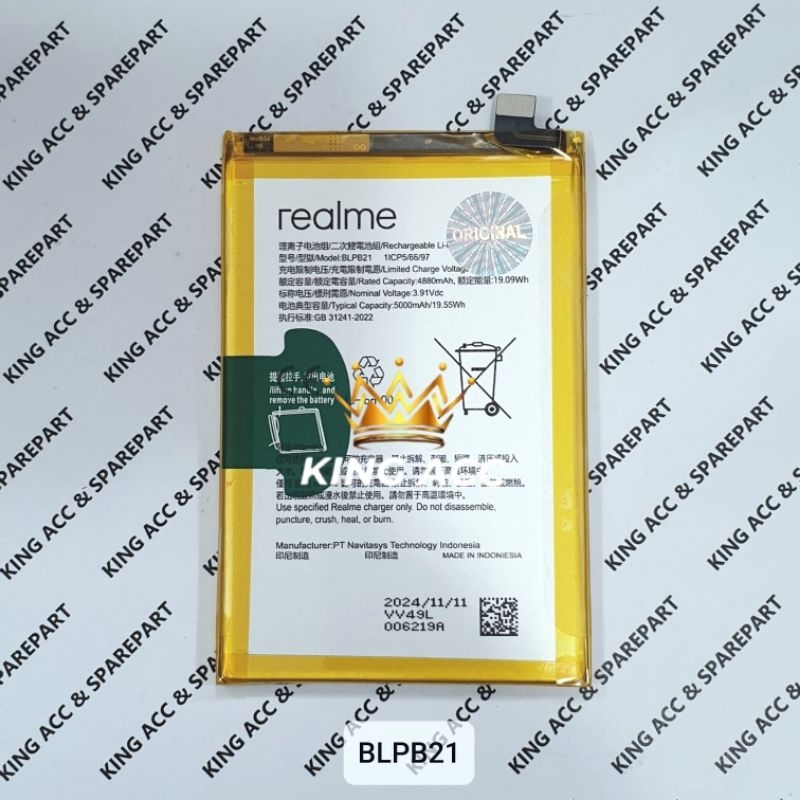 Jual BATERAI BATRE BATTERY REALME C61 / BLPB21 ORIGINAL | Shopee Indonesia