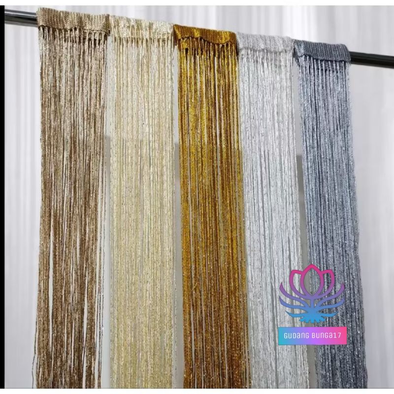Jual GB17- Tirai Glitter Putih 1m x 2m / Tirai Dekorasi Glitter ...
